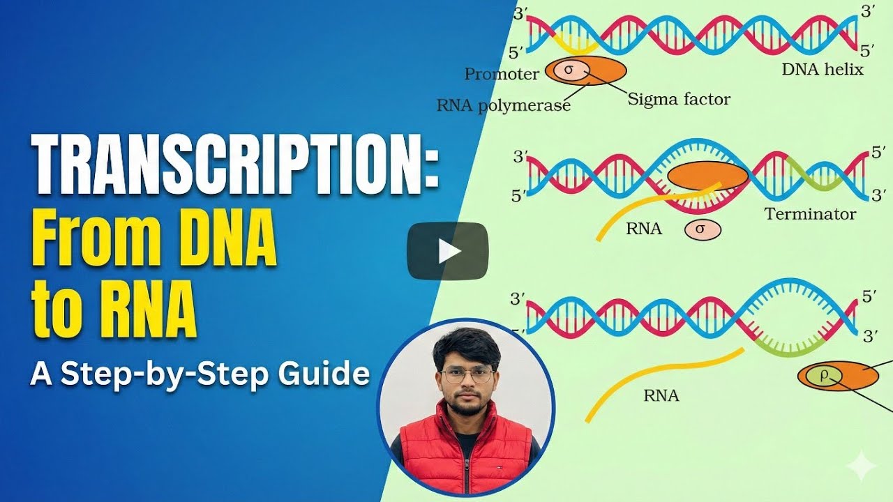 Transcription Process | DNA to mRNA | Class 12 Biology & NEET | types ...