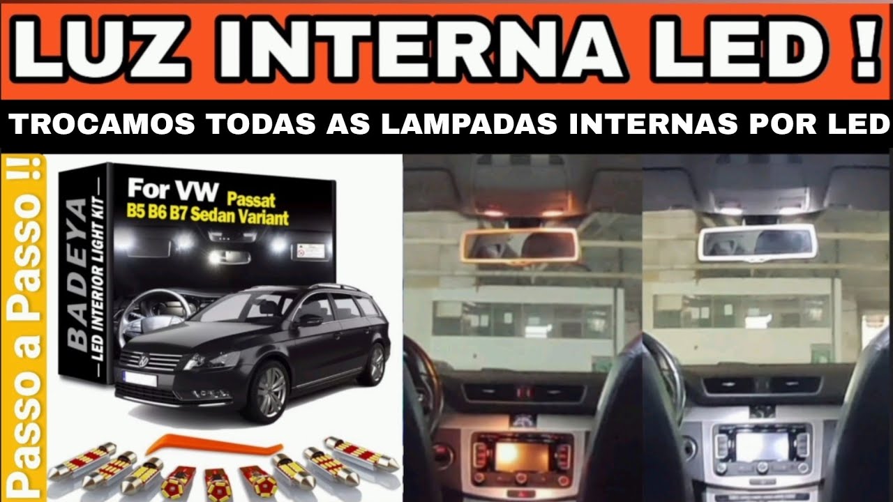 LUZ INTERNA LED ! TROCAMOS TODAS AS LÂMPADAS INTERNAS POR LED BRANCO ...