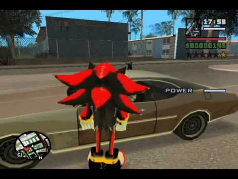 GTA San Andreas-Playing as Shadow the Hedgehog - YouTube