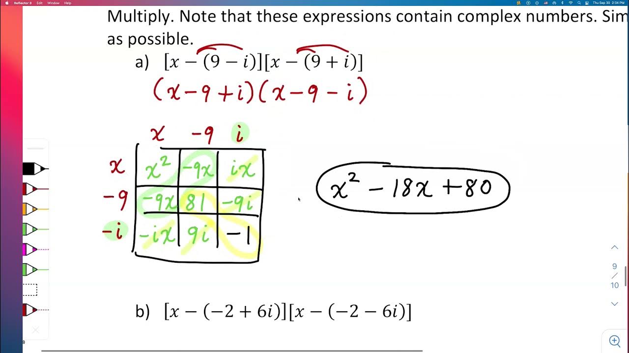 Multiplying Expressions involving complex conjugates - YouTube