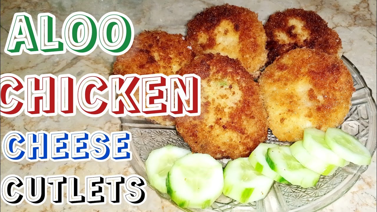 Aloo Cheese Chicken Cutlets | Potato Chicken Cheese Cutlets recipe ...