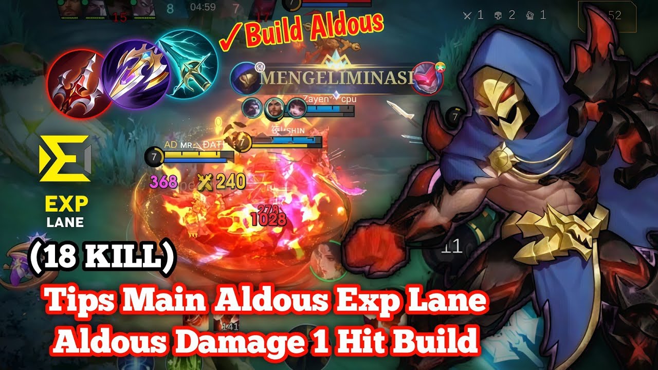 18 KILL !! ALDOUS BUILD TERBAIK DAMAGE 1 HIT TERBARU 2026, ALDOUS ...