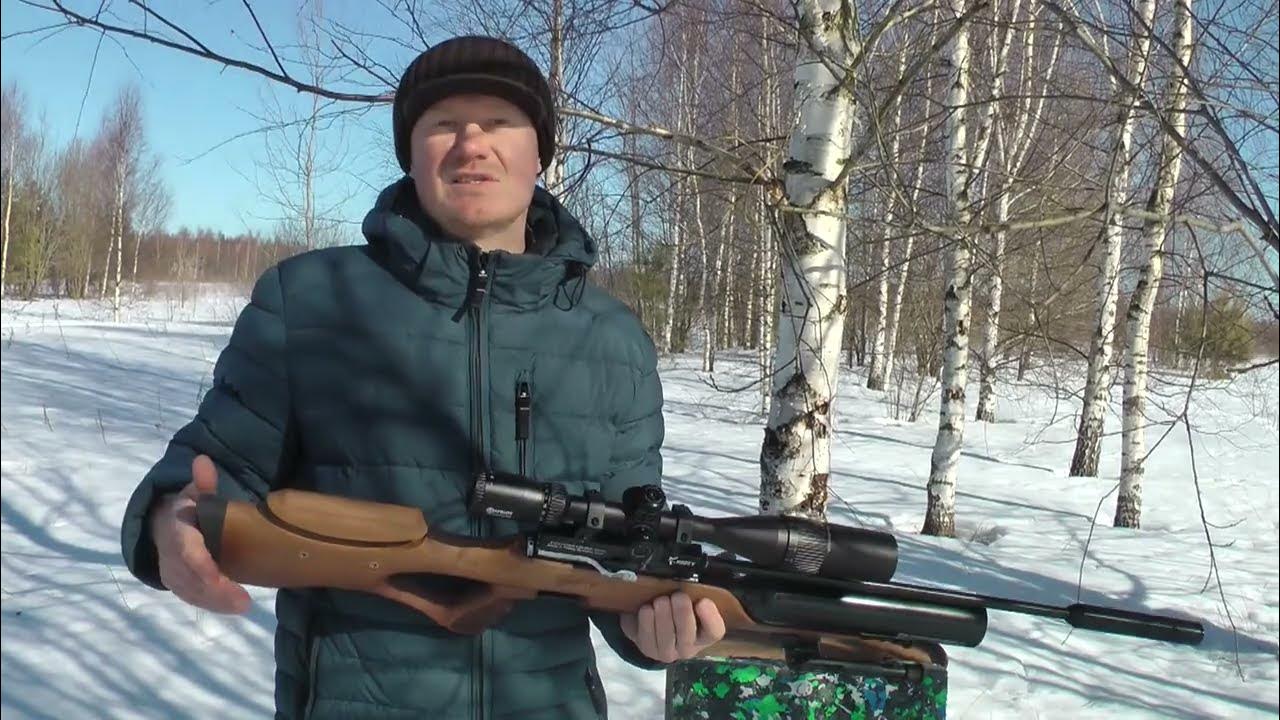 PCP Kuzey K90 к.6.35 - Стрельба на 55м пулей JSB 1,645г - YouTube