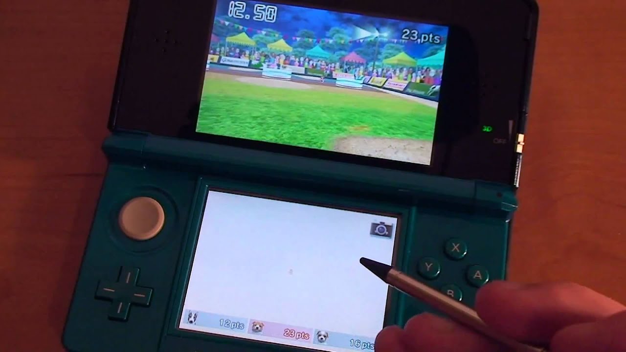 [3DS] Nintendogs+Cats - frisbee footage. - YouTube