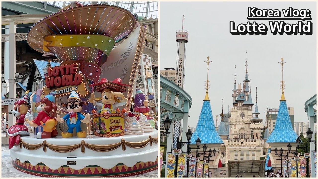 korea vlog: lotte world and gamja island | day 16 seoul - YouTube