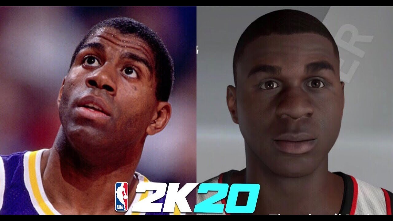 NBA 2K20 How To Create Magic Johnson's Face - YouTube