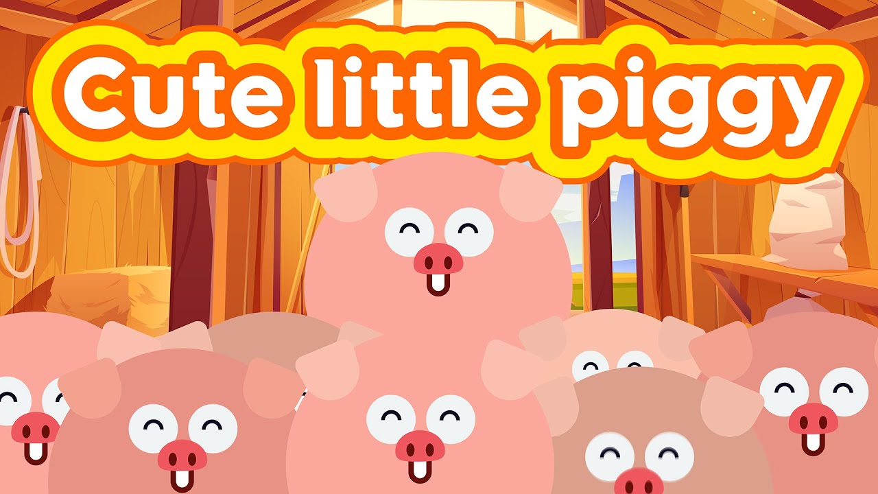 Piggy Piggy Animal Song l Cute Little Piggy l Nursery Rhymes - YouTube