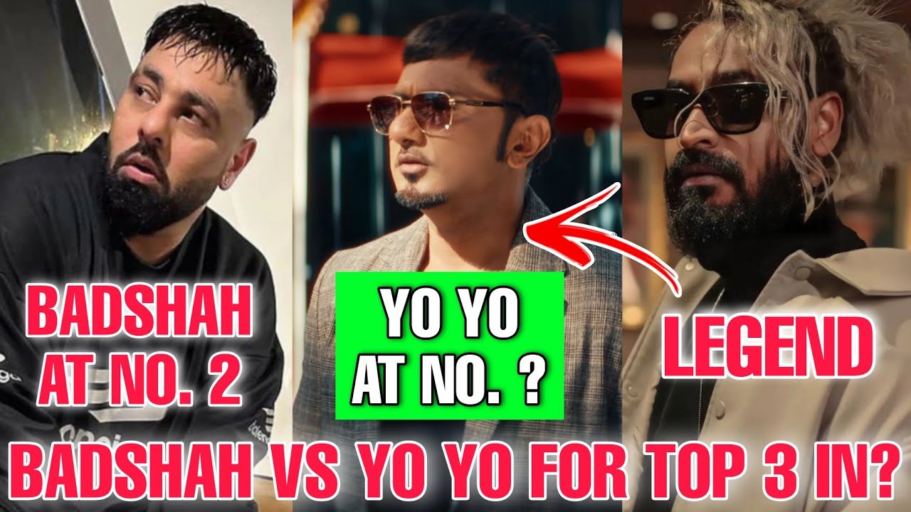 Honey Singh vs Badshah For Top 3 In?Badshah At Top 2?Emiway React On Yo ...