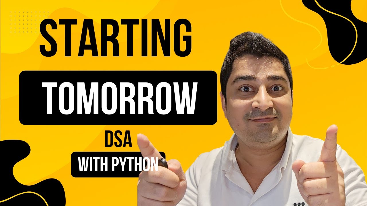 Starting Tomorrow| DSA With Python | Super Affordable - YouTube