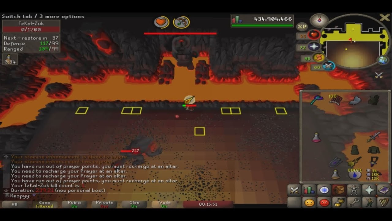 OSRS Ironman - Clutch ACB Zuk fight - YouTube