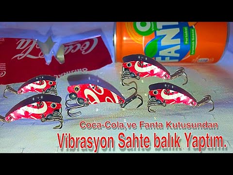 Sahte Balık evde Nasıl yapılır.?Coca-Cola,ve Fanta Kutusundan Vibrasyon Sahte balık Yaptım.