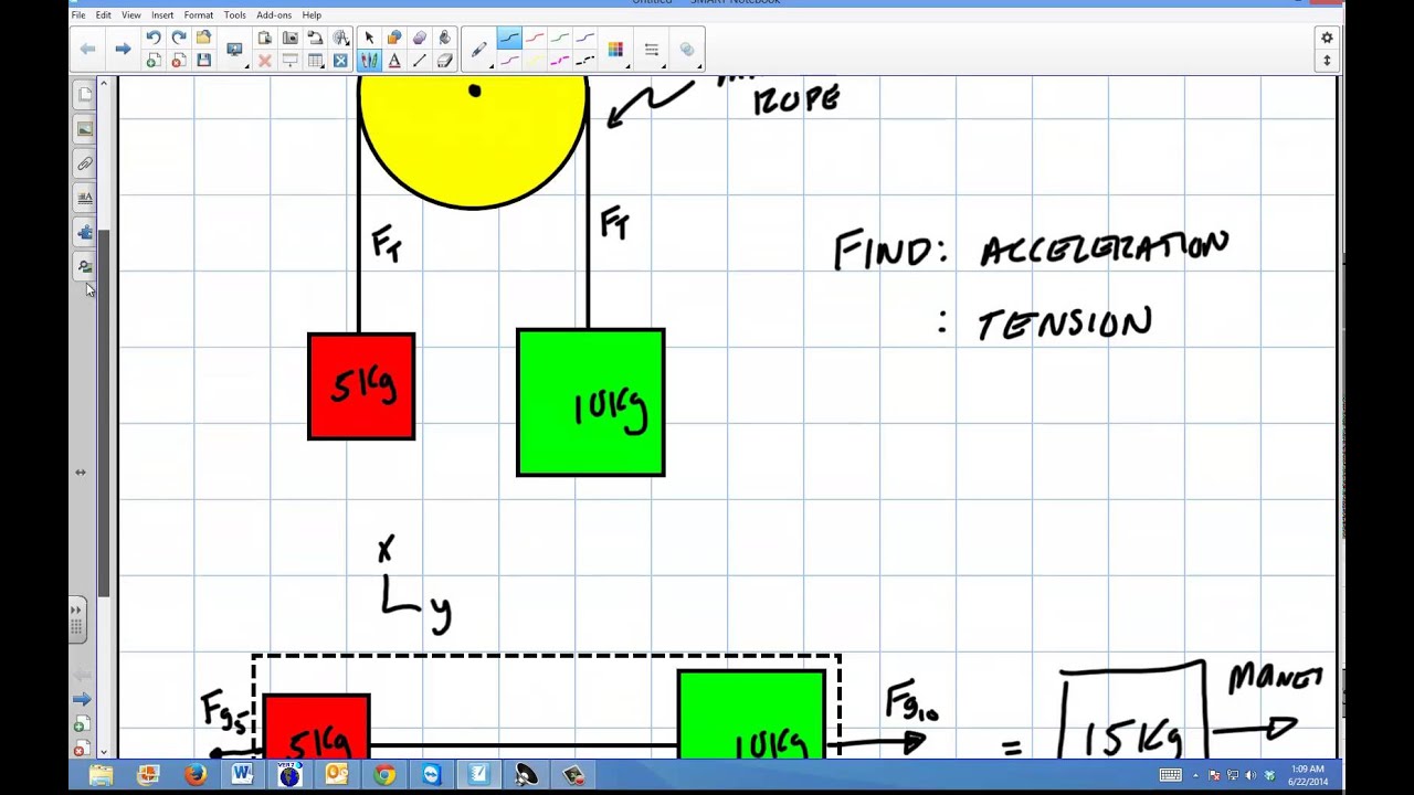 Physics: Atwoods Machine Part 1 - YouTube
