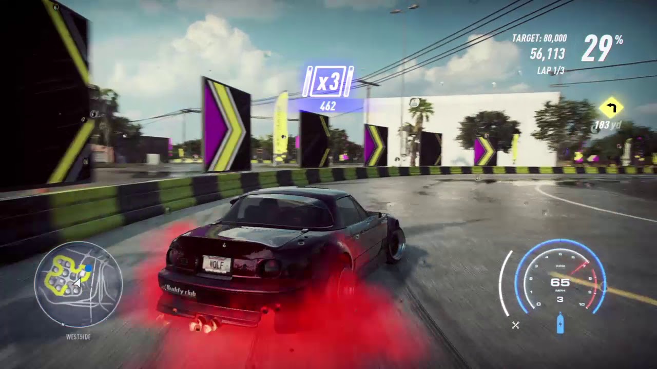 Need for Speed Heat Miata drift run - YouTube