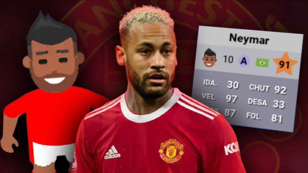 O INICIO DO NEYMAR NO MANCHESTER UNITED EXPERIMENTO WORLD SOCCER CHAMPS ...