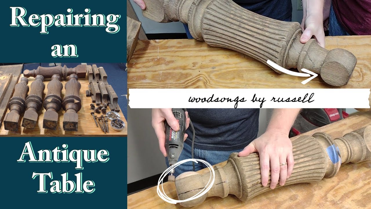 Repairing an Antique Table | How to Repair Wooden Table Legs ...
