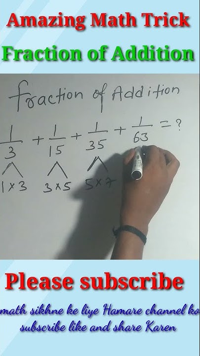 Addition of fraction Amazing Math Trick/Short Math/Short Math Tricks....... - YouTube