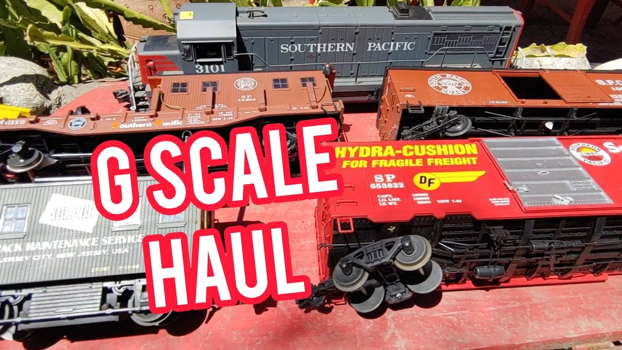 G SCALE HAUL! So Stoked! Garden Railroad Model Trains - YouTube