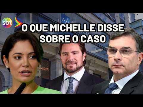 Michelle Bolsonaro é questionada sobre conversa de Flávio com Vorcaro
