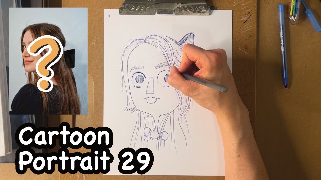 Draw with Me - Cartoon Portrait - Watch me Draw You 29 - YouTube