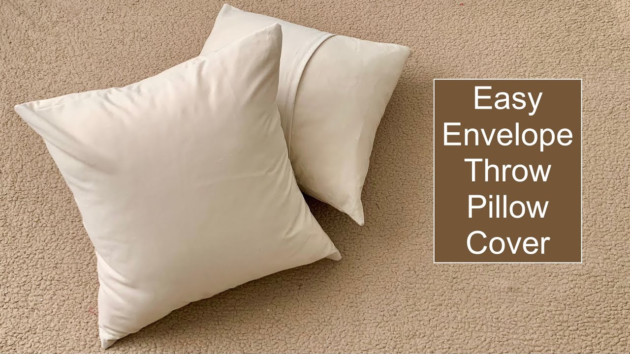 How To Make Pillow Cover from Fabric | DIY Envelope Pillow Cover ...