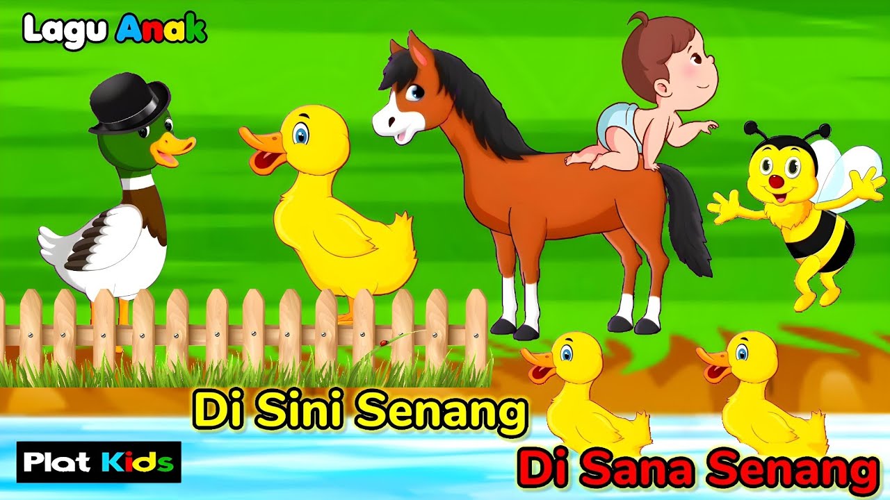 Di Sini Senang Di Sana Senang | Lagu Anak Lucu | Lagu Anak anak ...