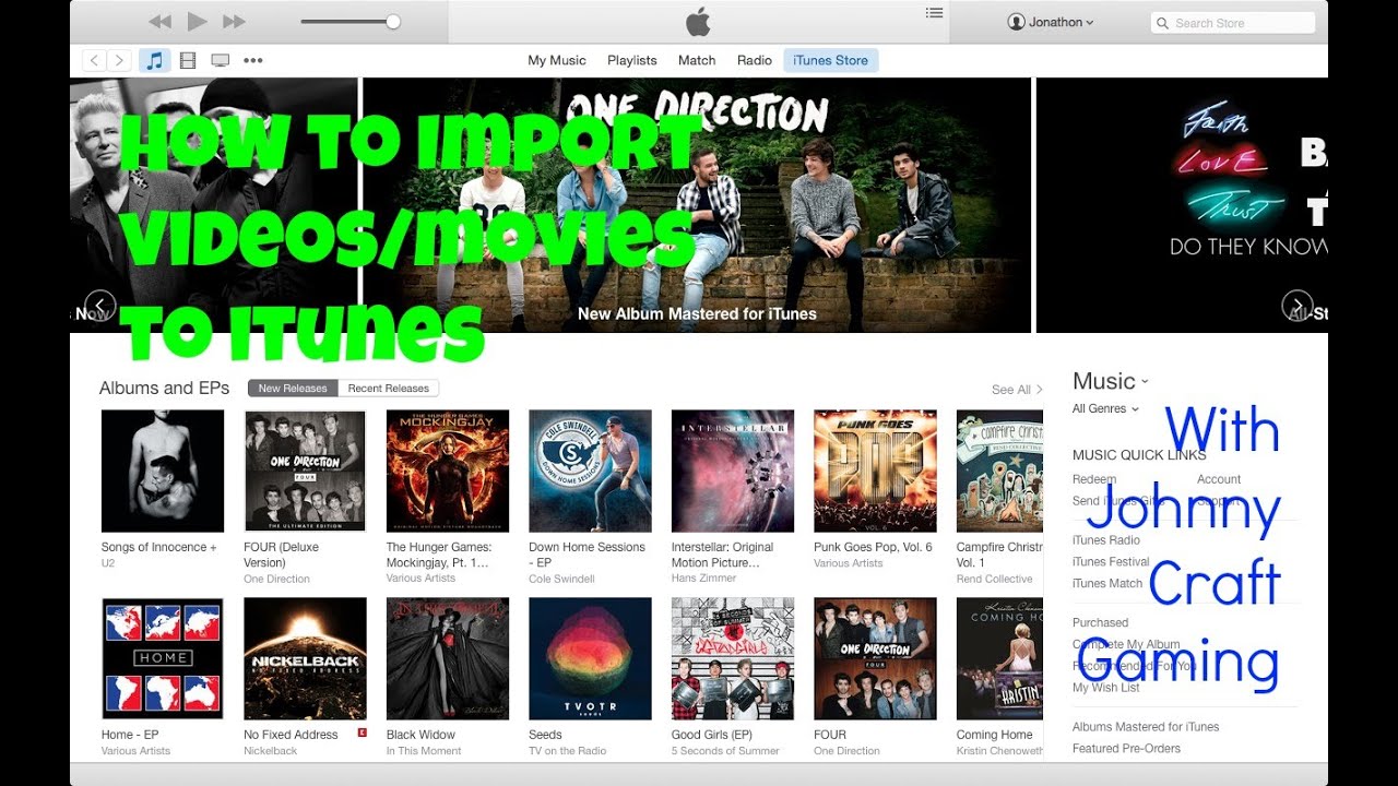 How to Import Videos/Movies to iTunes 12 (mac) - YouTube