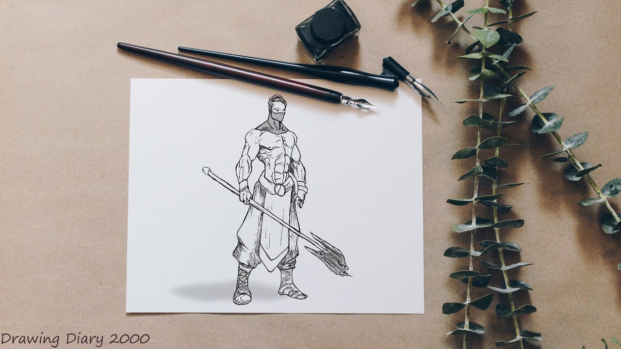 How to Draw Warrior - Step by Step Tutorial By || Ravi Katiyar ...