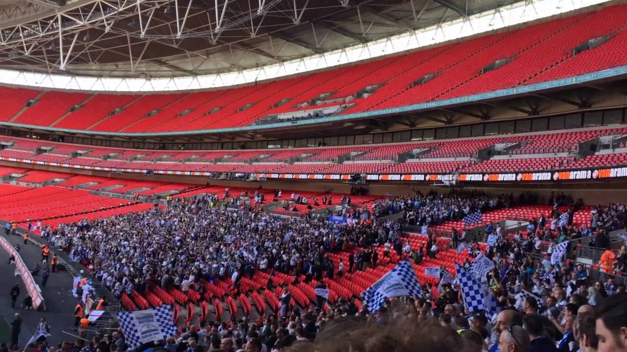 Tranmere fans at Wembley play off final. Good support.🔵⚪️⚽️ - YouTube