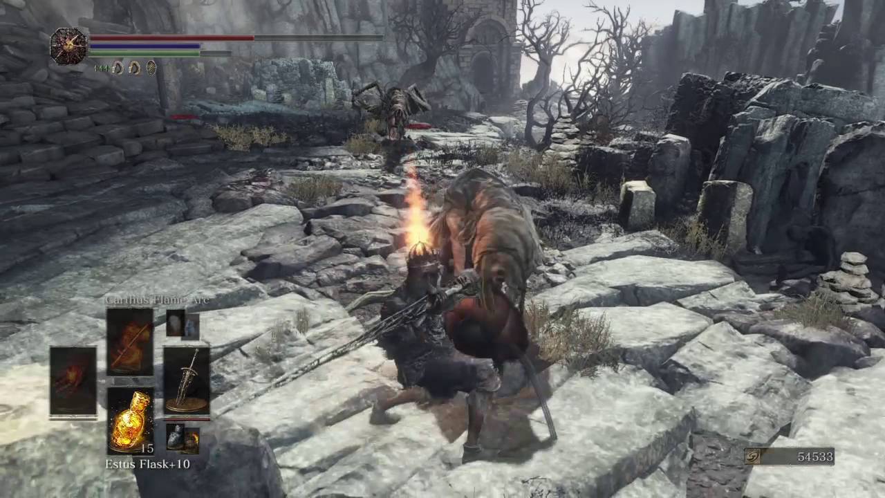 DARK SOULS™ III Wolnir's Holy Sword moveset and Wolnir's Crown - YouTube