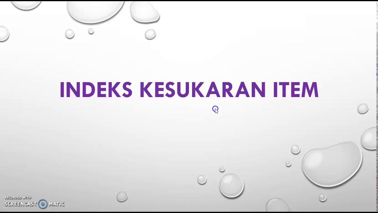 INDEKS KESUKARAN ITEM - YouTube