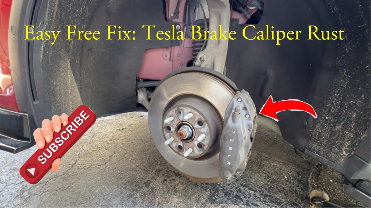 Tesla Model X: Easy Fix/Prevention for Brake Caliper Rust - YouTube