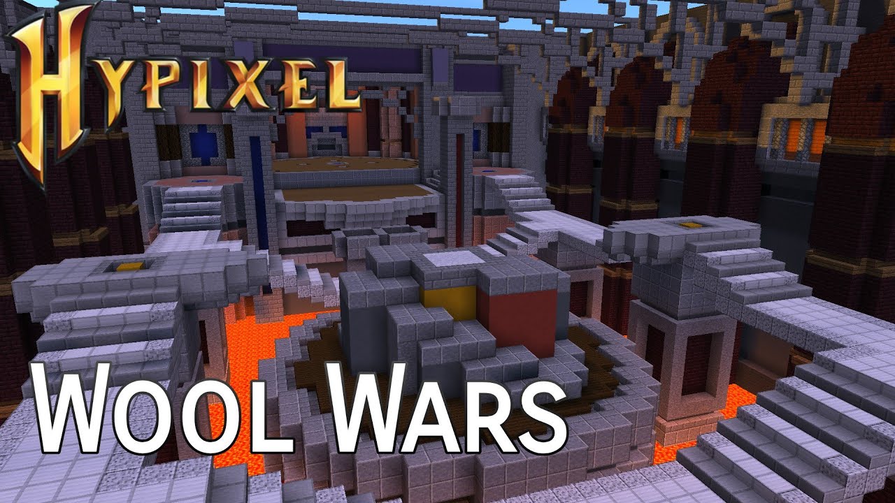 I played Hypixel wool wars!! - YouTube