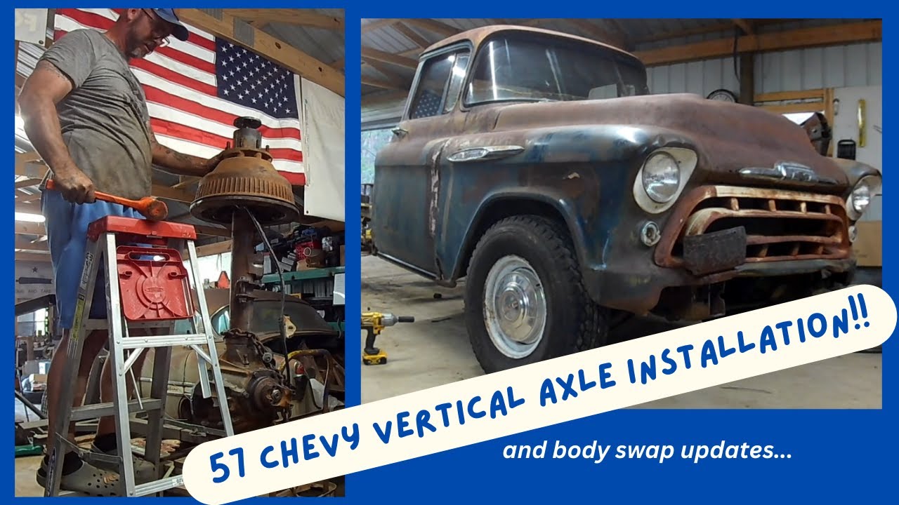 57 Chevy Truck Body Swap Updates and Progress!! - YouTube