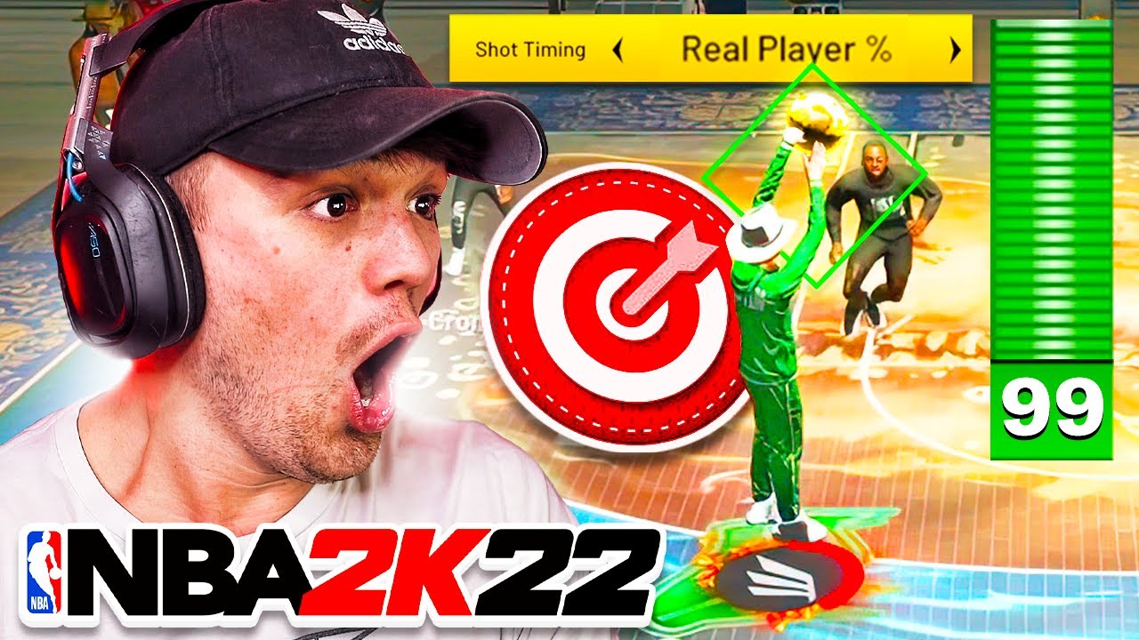 REAL PLAYER % + 99 3PT is EXTREMELY UNFAIR on NBA 2K22... - YouTube