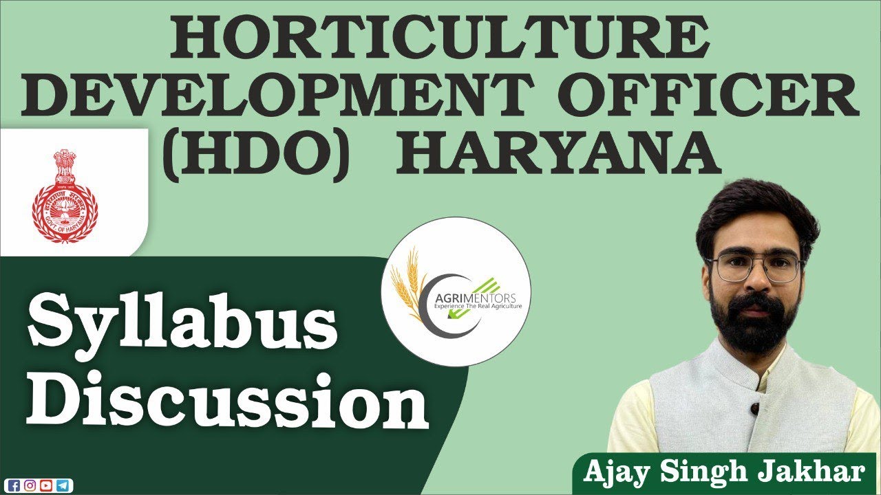 (HDO) Horticulture Development Officer Haryana | Syllabus Discussion ...