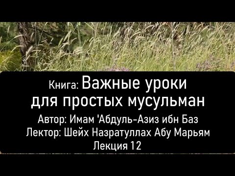 № 12 Книга: Важные уроки для простых мусульман. Автор: Имам 'Абдуль-Азиз ибн Баз