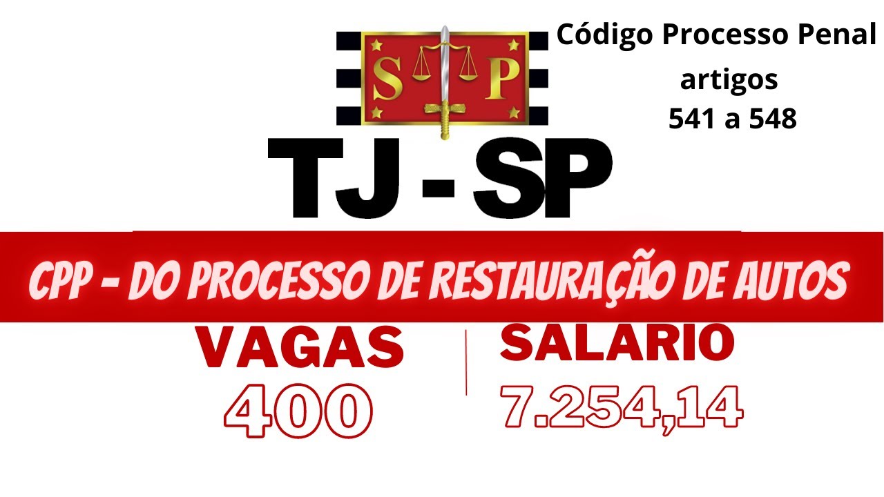 Art. 541 a 548 do CPP - Projeto TJSP sem cursinho. - YouTube