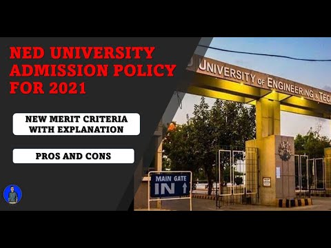 NED UNIVERSITY ADMISSION POLICY | NED MERIT POLICY | | MERIT CRITERIA ...