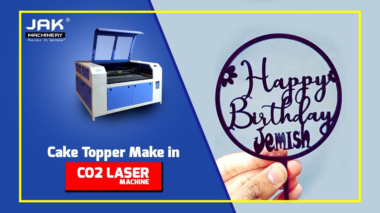 CAKE TOPPER IN CO2 LASER CUTTING AND ENGRAVING MACHINE - YouTube