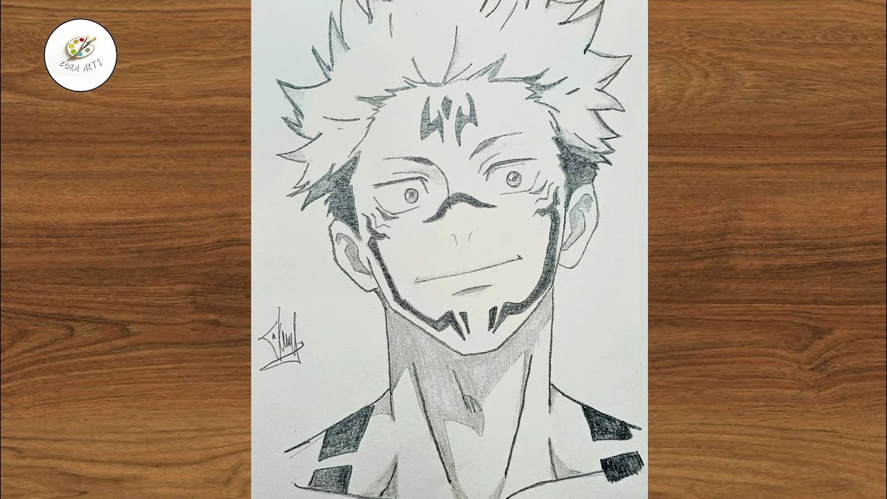 How To Draw Sukuna - [Jujutsu Kaisen] || Step By Step | Easy Tutorial Drawing - YouTube