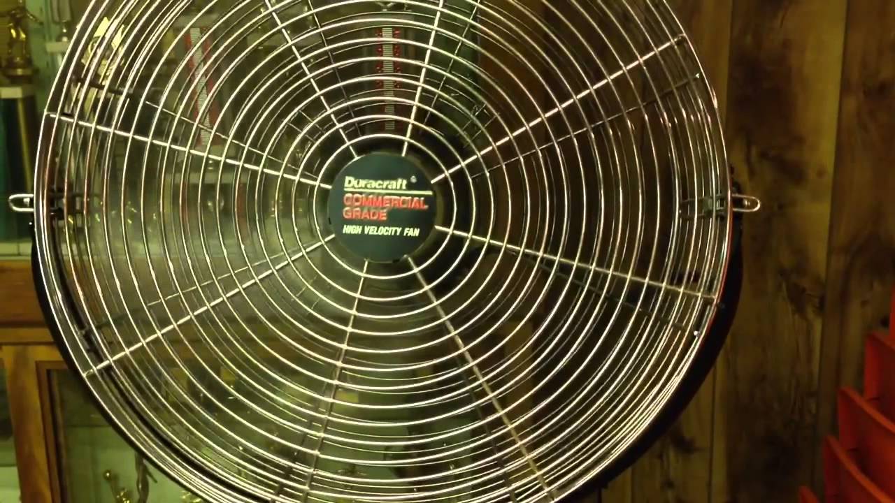 Duracraft commercial grade HV stand fan. - YouTube