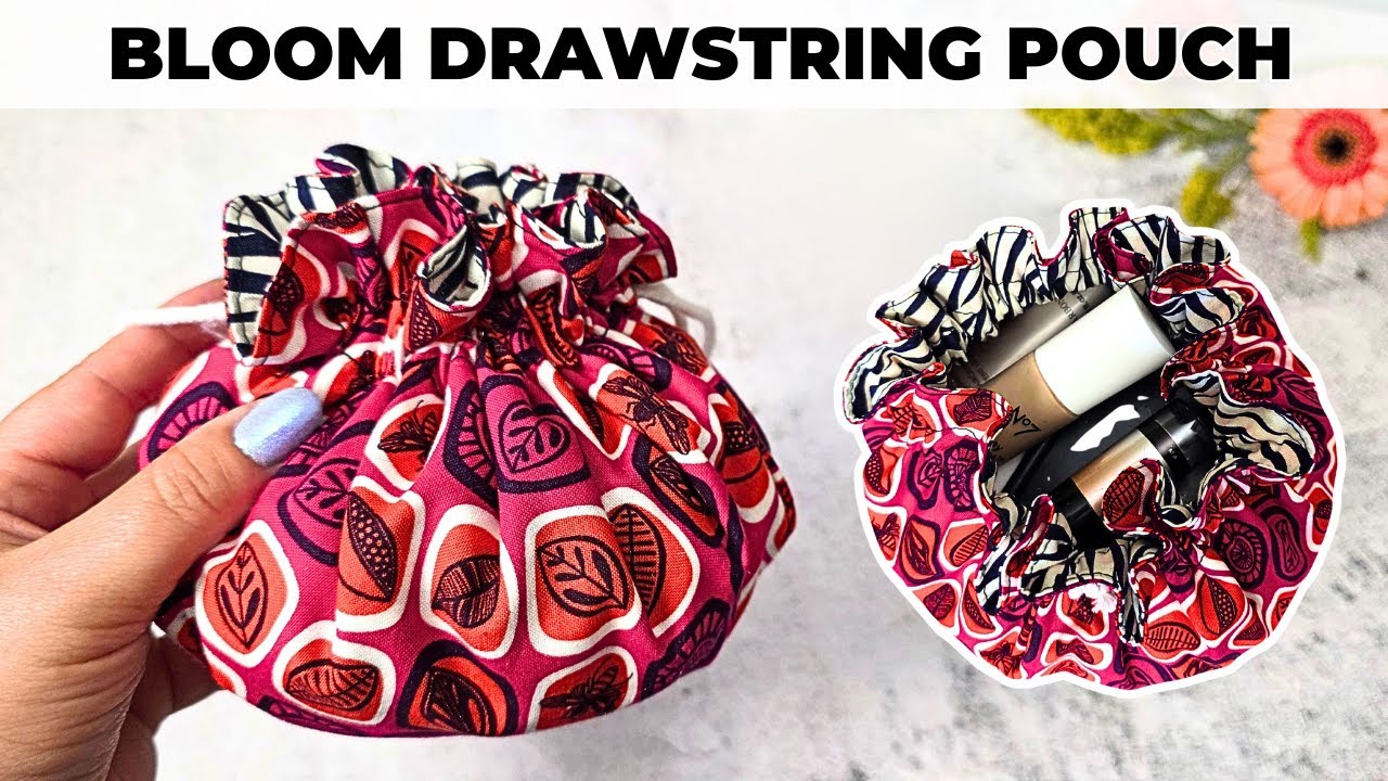 Round Drawstring Pouch Tutorial | Easy Sewing Project for Beginners ...