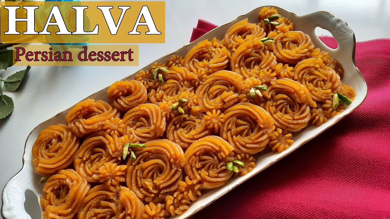 Persian Halva - Persian traditional dessert with rose water - YouTube