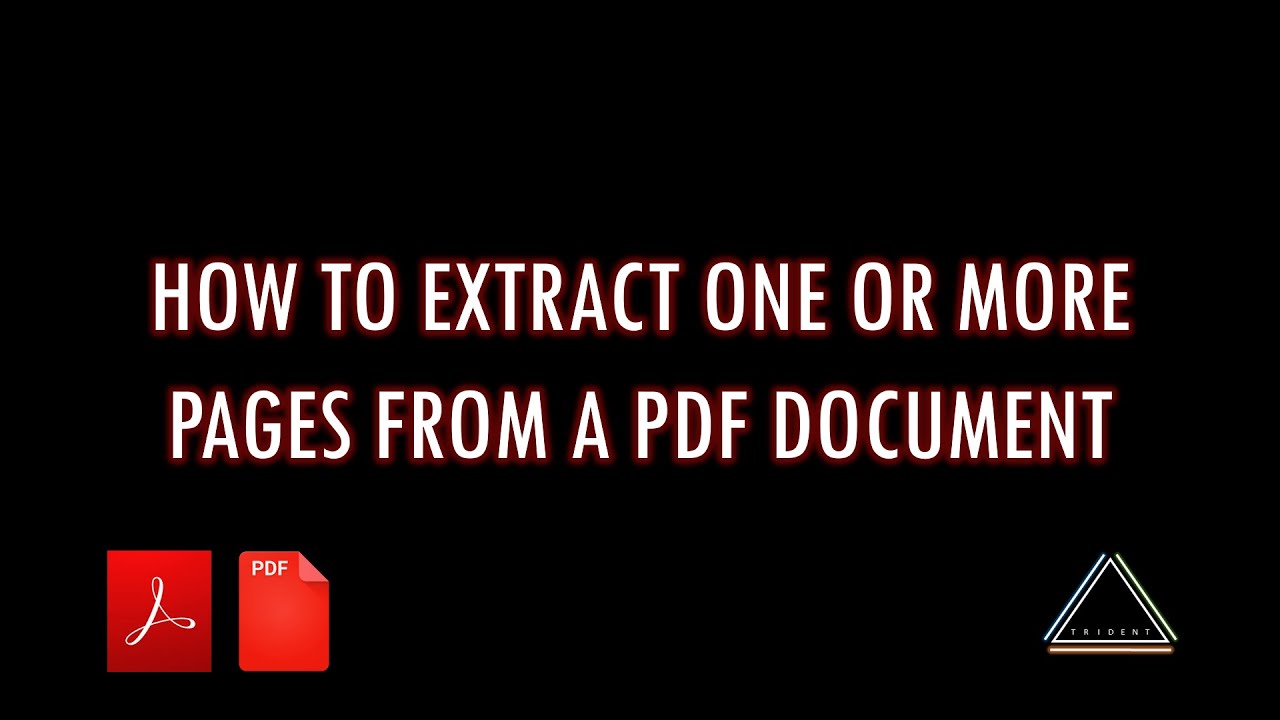 How to extract one or more pages from a PDF document | Adobe Acrobat ...