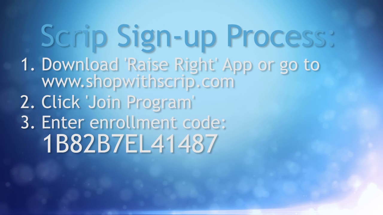 How to Sign Up for Scrip - YouTube