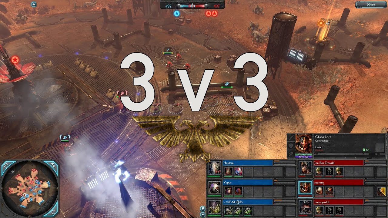Dawn of War 2 - 3v3 | Haidran + Vapor + FiSH [vs] Jon Ron Donald ...