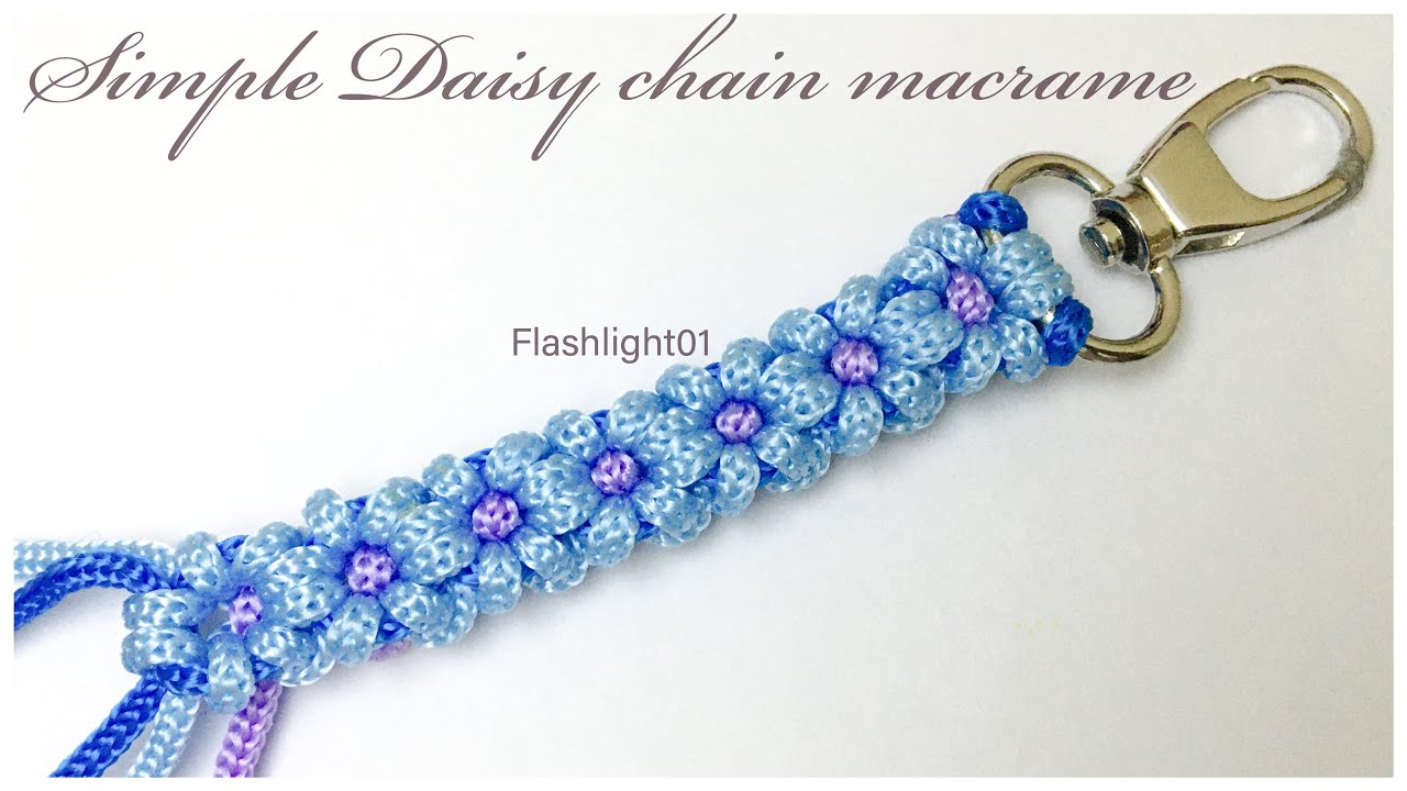 Simple daisy chain macrame by flashlight01 - YouTube