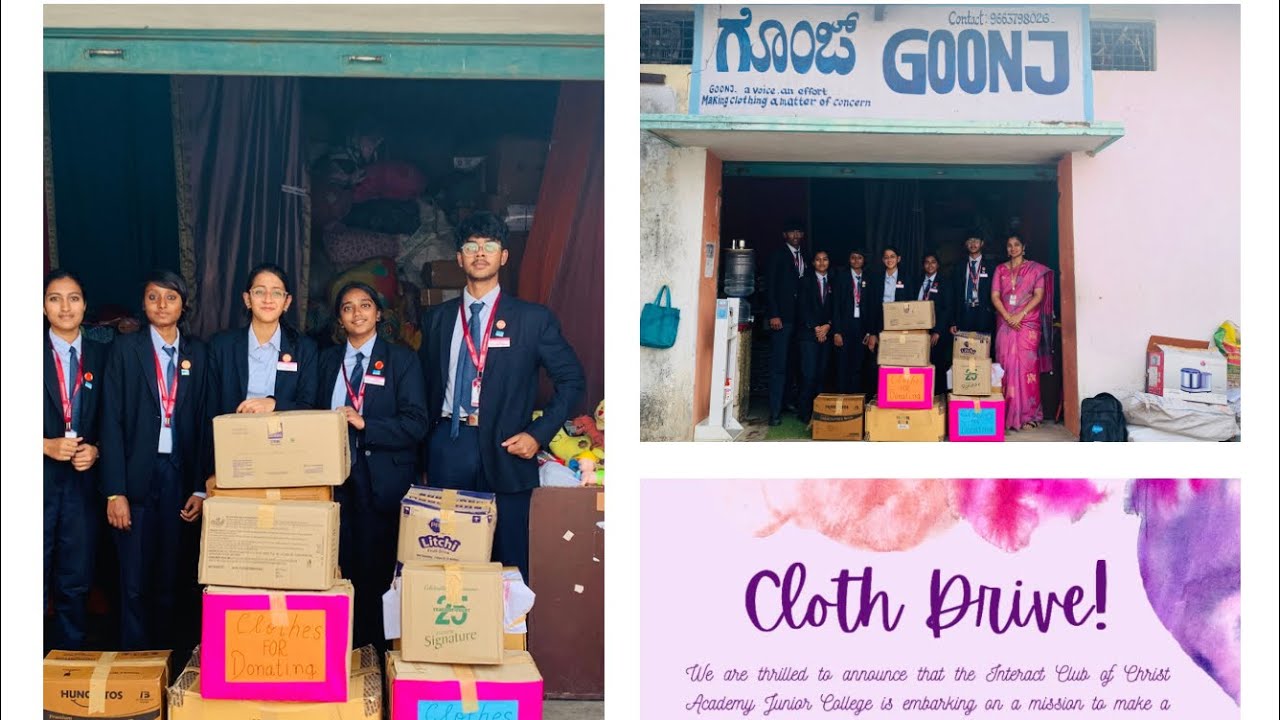 Cloth Drive by Interact Club of CAJC - YouTube