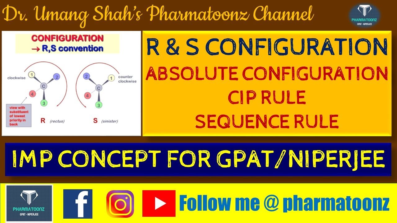 R AND S CONFIGURATION II ABSOLUTE CONFIGURATION II SEQUENCE RULE II CIP ...