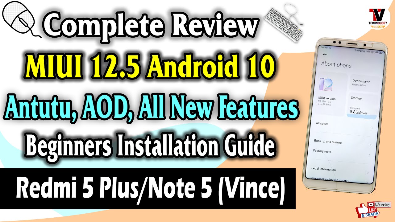 MIUI 12.5 Android 11 for Redmi 5 Plus Or Redmi Note 5 Vince Best ROM ...